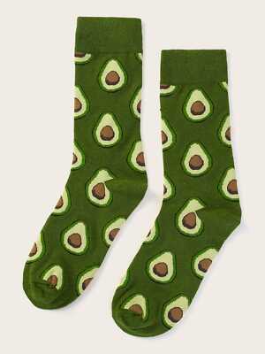 Avocado Pattern Socks Funny Socks for Men Novelty Socks Funky Socks ...
