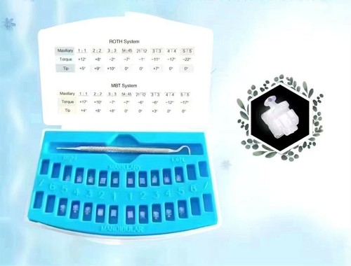 Dental Ceramic Brackets Self-ligating Mini Roth Hooks Orthodontic Ormco ...