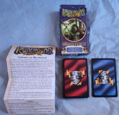Runebound 2nd Edition Character Deck Wildlander Fantasy Flight Games No ...