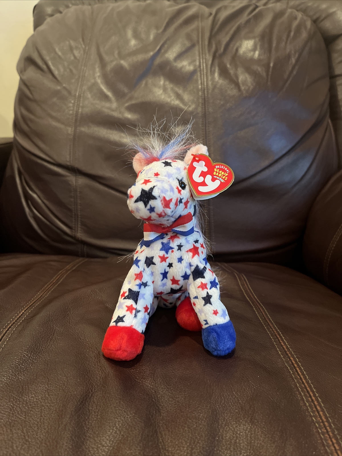 Ty Beanie Babies LEFTY 2004 Democratic Donkey Beanie Plush Toy MINT w ...