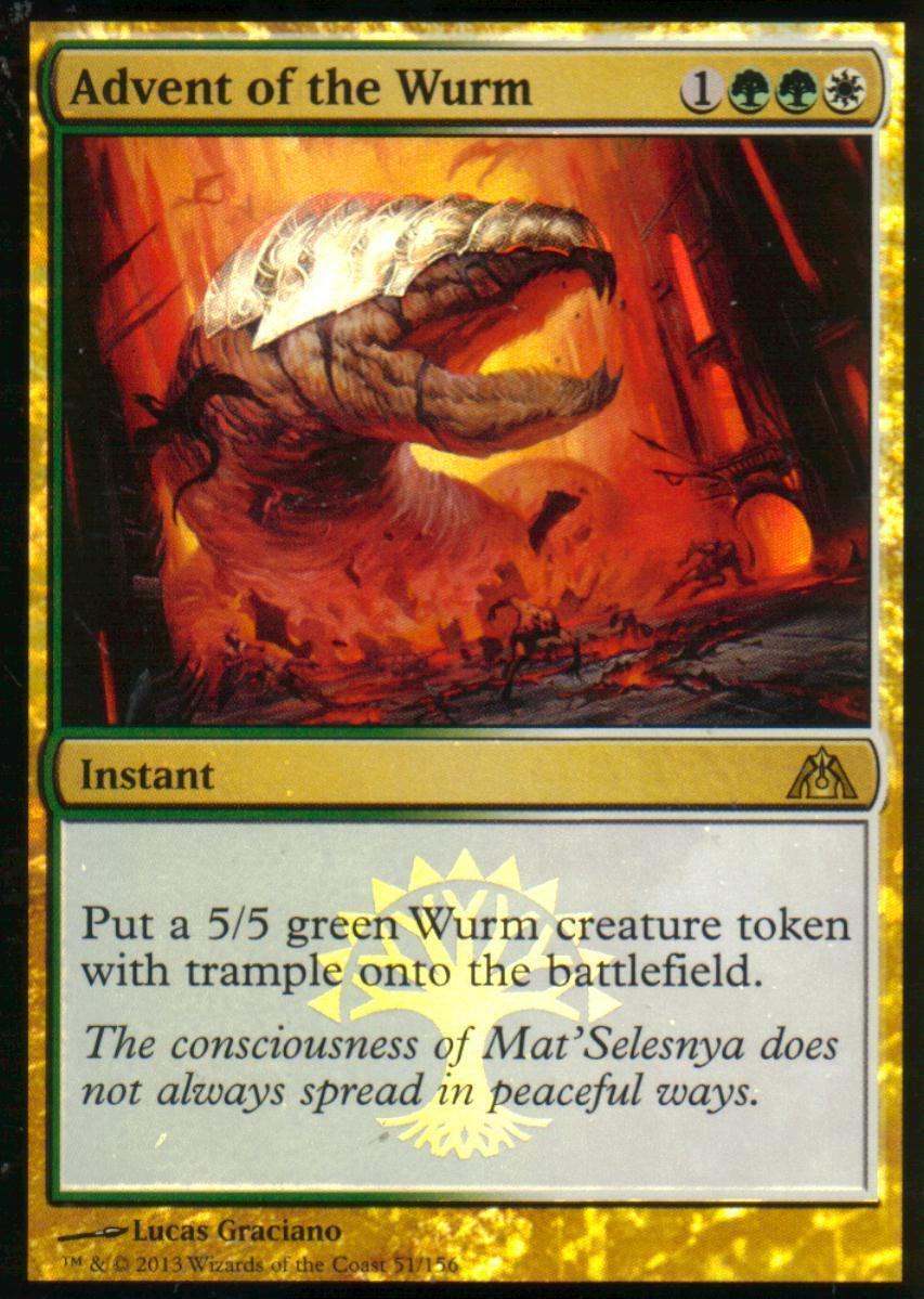 Advent of the Wurm FOIL LP/EX Dragon's Maze | Magic MTG | eBay