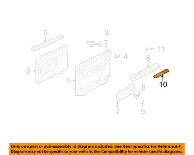 FORD OEM 07-14 Expedition Rear Door Interior Trim-Switch Bezel ...