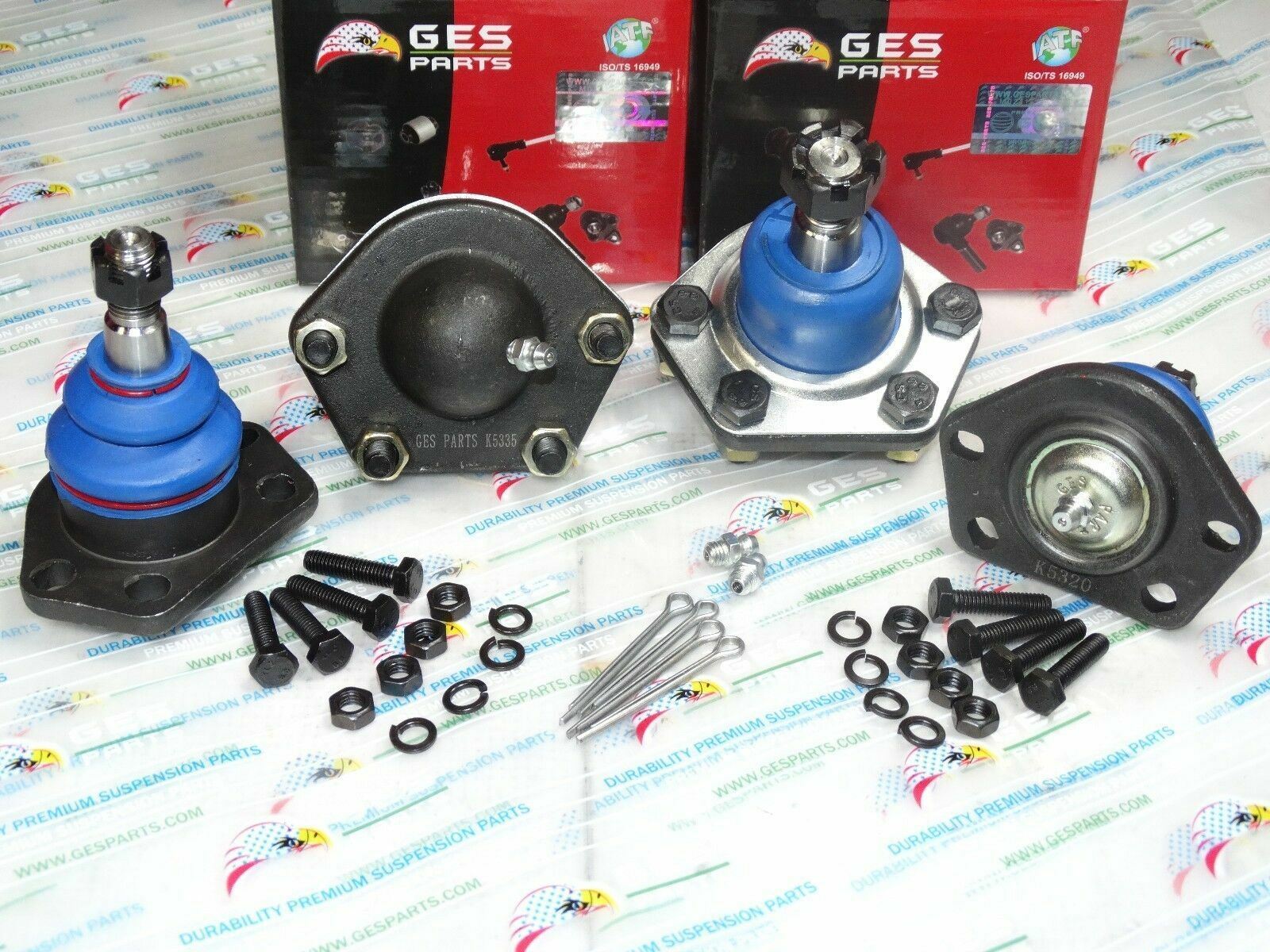 4x4 4 Front Upper & Lower Ball Joints For Blazer S10 Jimmy K5320 K5335 ...