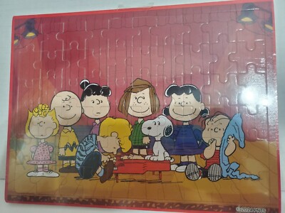 Peanuts Charlie Brown Lucy Sally Linus Snoopy Wooden Puzzle Decor Frame ...