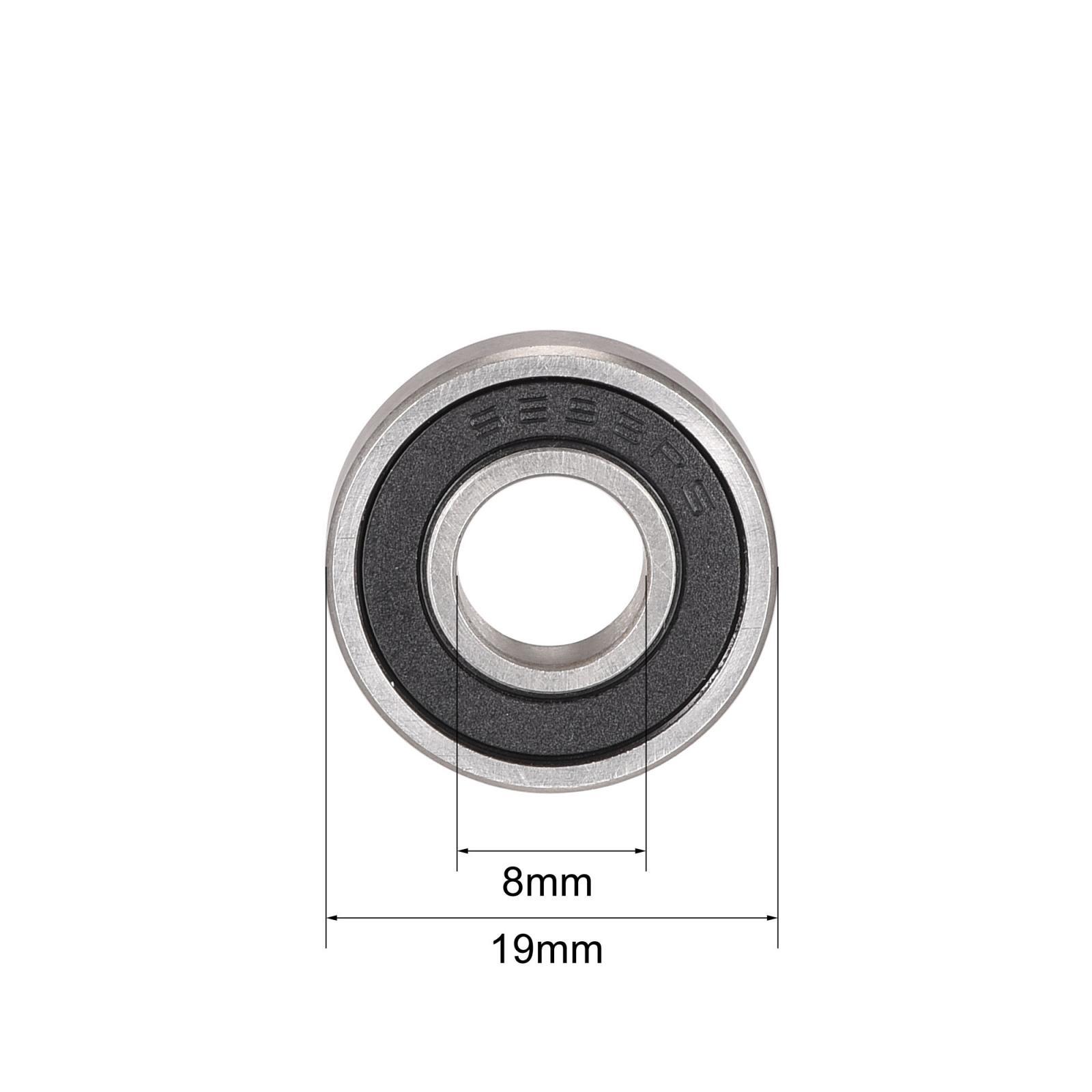 S698-2RS Stainless Steel Ball Bearing 8mmx19mmx6mm Double Sealed ...