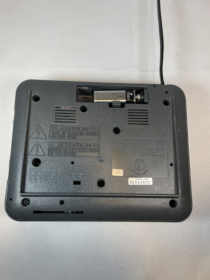 Sony Dream Machine ICF-C240 Gray AM FM Alarm Clock Radio Tested and ...