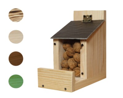 Squirrel Pantry Feeder – Burnt, Raw, Green, Brown – Handmade Bird ...