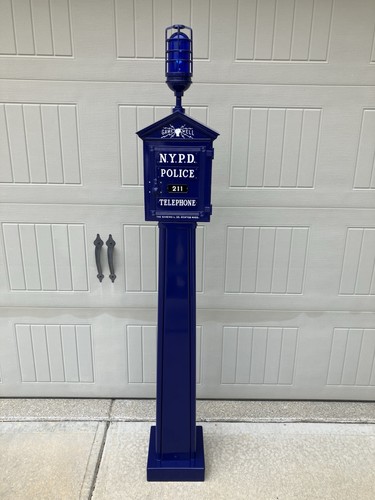 1920's Gamewell New York N.Y.P.D. Police Call Box Telephone & Pedestal ...