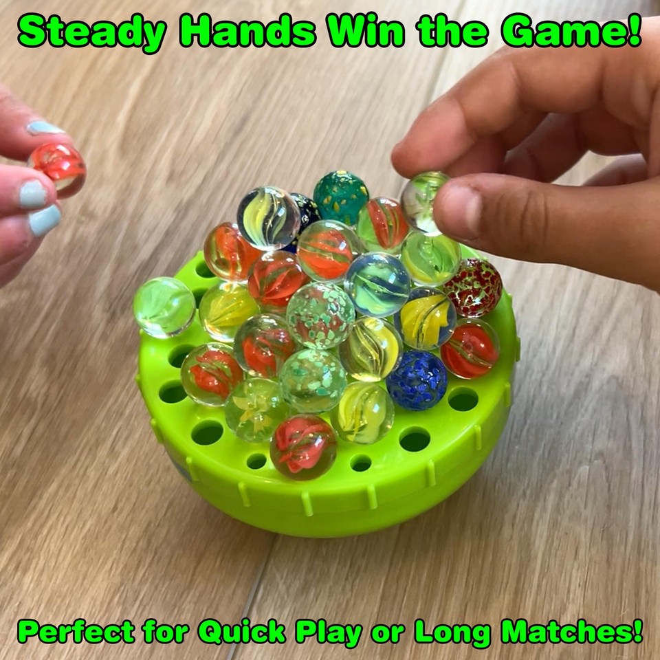 WobbleBall Marble Balancing Game – 50 Colorful Marbles Stored Inside ...