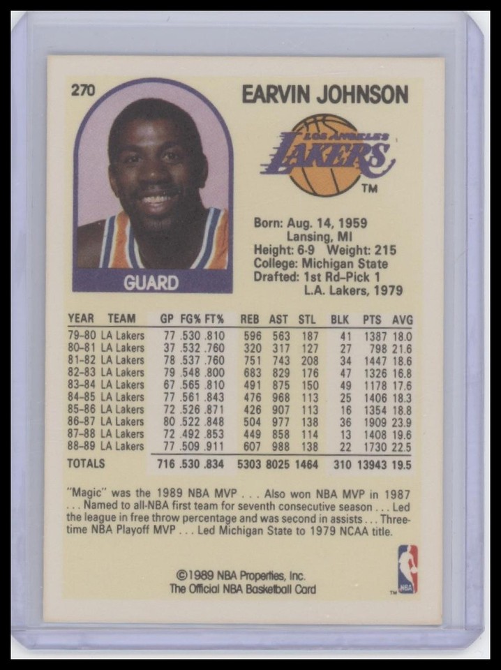 1989-90 Hoops #270 Earvin Magic Johnson | eBay