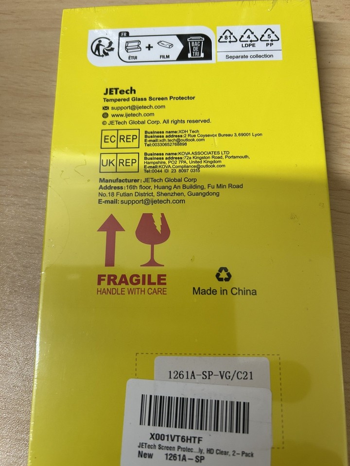 iPhone 15 Plus Tempered Glass Screen Protector 2 in each pack bundle ...