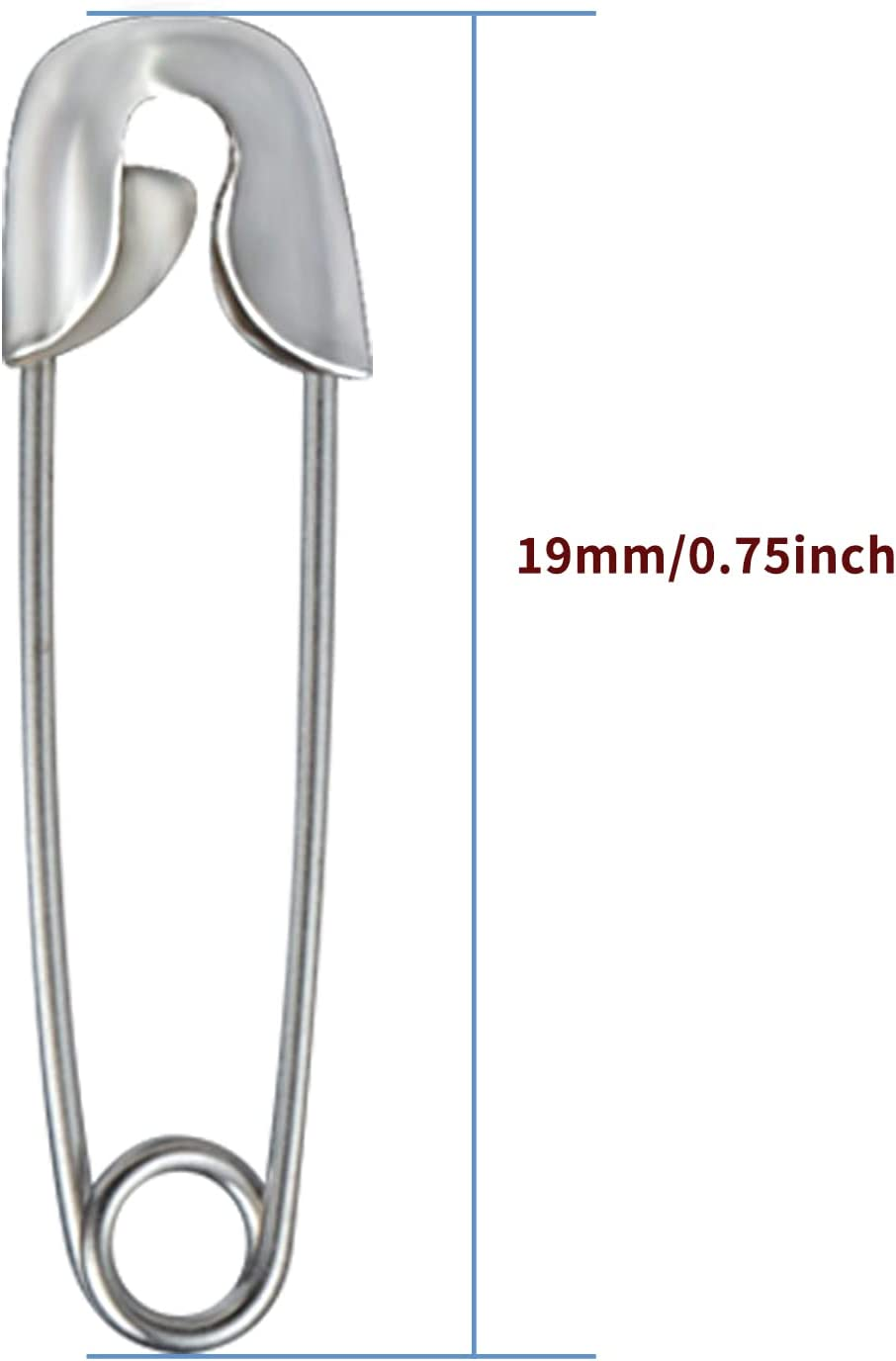 1000 Pack Mini Safety Pins 0.75 Inch 19mm Small Safety Pins For Clothes ...