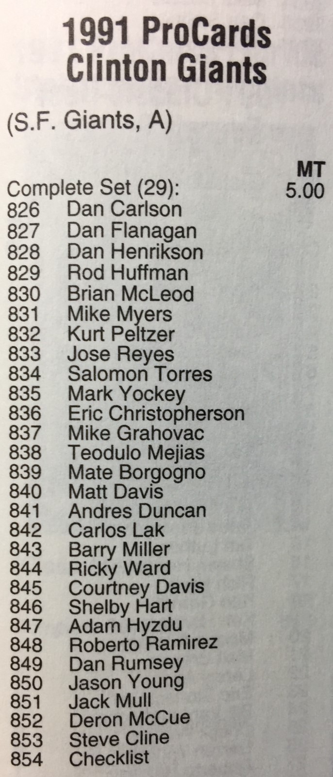 1991 ProCards PAWTUCKET RED SOX Minor League Complete UNOPEN Team Set ...