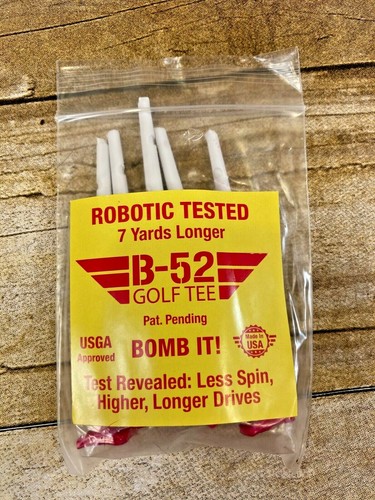 B-52 B52 BOMB IT GOLF TEE ROBOT TESTED 7 YDS LONGER USGA APPROVED MADE ...