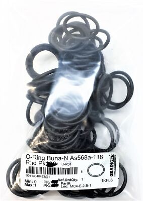 GRAINGER O-Ring Buna-N As568a-118 [Lot of 90] NOS | eBay