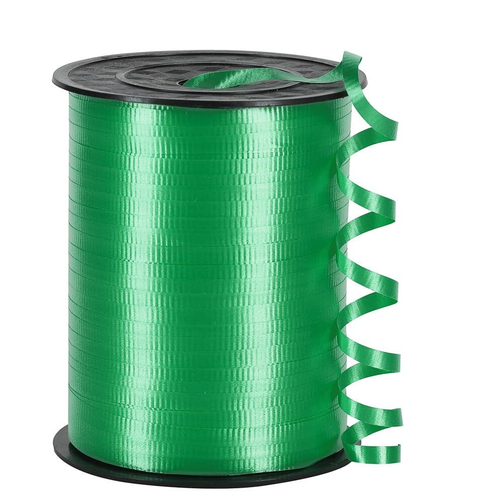 Green Curling Ribbon3/16 inch x 500 Yard Crimped Dark Green Curling ...