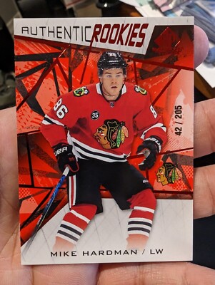 2021-22 UPPER DECK UD SP GAME USED MIKE HARDMAN #146 #42/205 ROOKIE RED ...