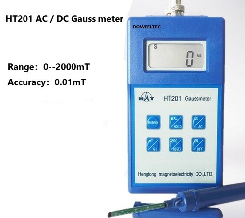 HT201 Tesla/ Gauss /Digital Magnetic Flux Meter AC/DC 2000mT | eBay