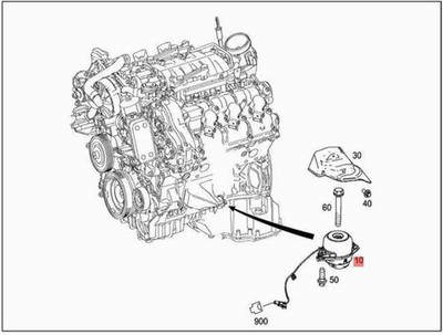 Genuine MERCEDES C292 W166 X166 GL-CLASS X166 Engine mount 1662407917 ...