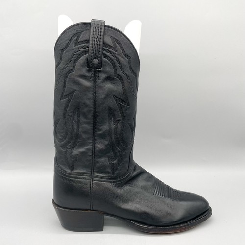 Lucchese 2000 Mens 9.5 2E Boots Shoe Black Calfskin Leather Western ...