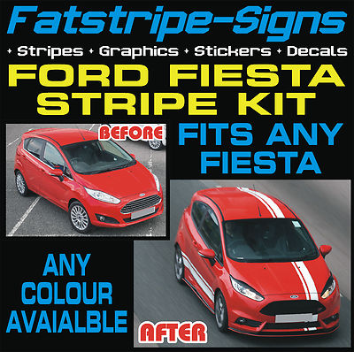 to fit FORD FIESTA MK7 ST STRIPES GRAPHICS STICKERS DECALS ZETEC RS ...