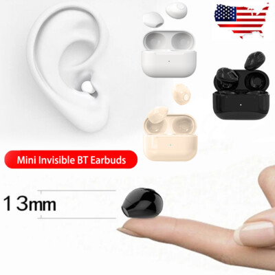 Invisible Sleep Wireless Earphone Tws Bluetooth 5.2 Headphones Hidden ...