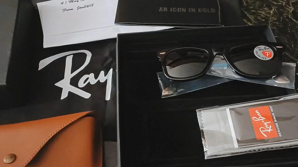 RAYBAN SUNGLASSES WAYFARER 2157K🕶ULTRA GOLD 18kt LIMITED EDITION ...