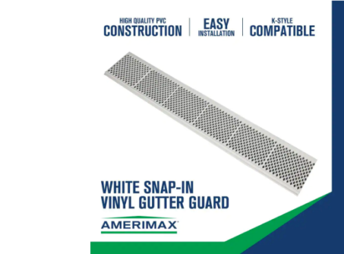 5 Pack Snap-In 3 Ft. White Gutter Guard Screen Filter Leaf Debris ...