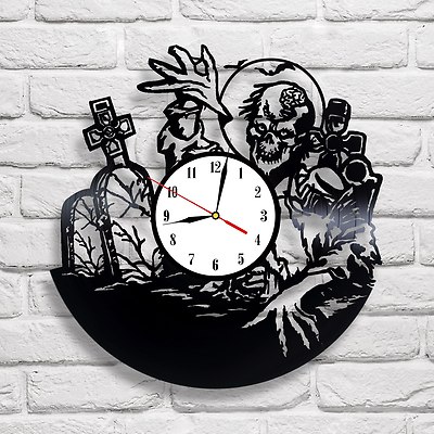 Zombie Walking Dead design vinyl record clock home decor art shop ...