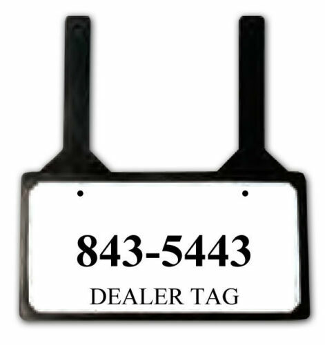 RUBBER JIFFY DEMO TAG BAG LICENSE PLATE HOLDER BLACK TEMPORARY CAR ...