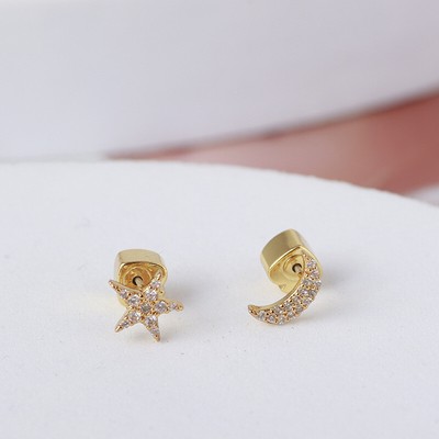 Kate Spade New York Something Sparkly Pave Star & Moon Studs Earrings W/pouch | eBay