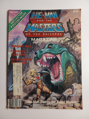 Vintage He-Man Masters of the Universe Magazine FALL 1985 MOTU with ...
