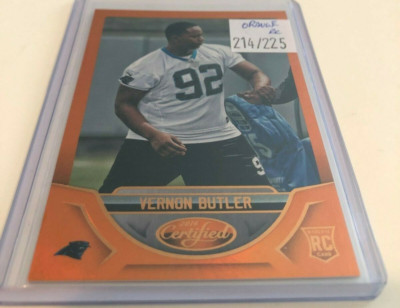 2016 Certified Football Vernon Butler Carolina Panthers Mirror Orange ...