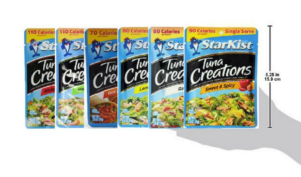 48-Pack Starkist Tuna Creations Variety Pack 6 Flavors 8 Pouches Each ...