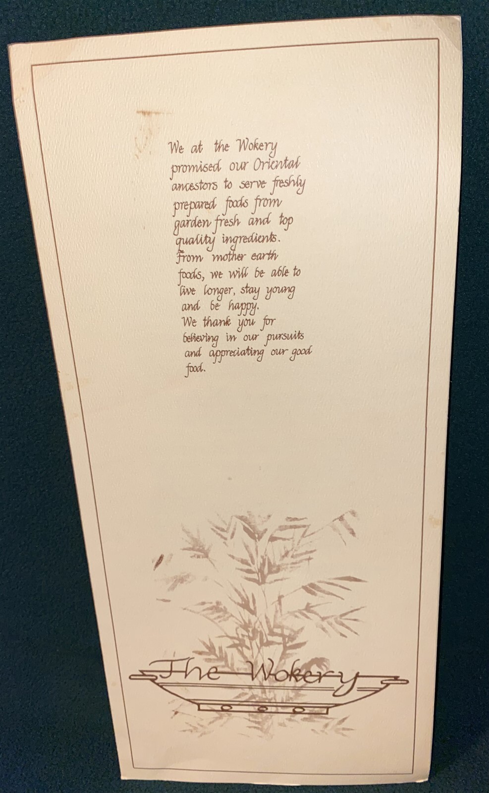 The Wokery Restaurant Menu 415 N Wabasha St. Paul Minnesota | eBay