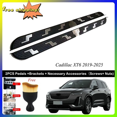 2PCS Running Boards fits for Cadillac XT6 2020-2025 Side Step Nerf Bars ...