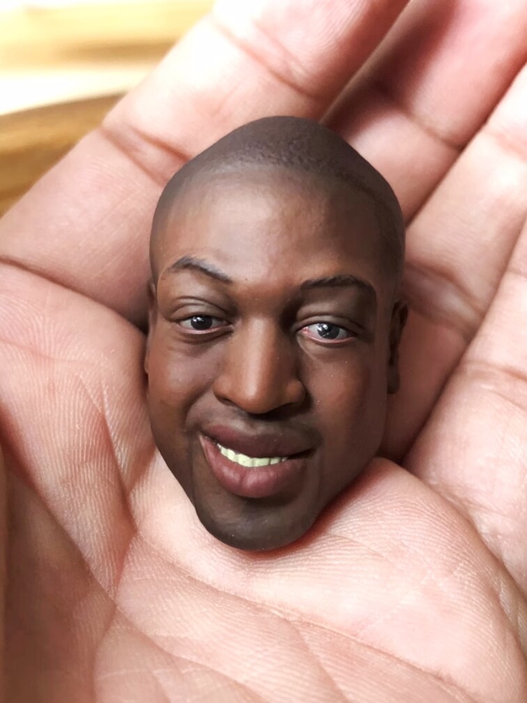 1/6 Male Head Carving African Man Head Model Toy for 12'' Action Figure ...