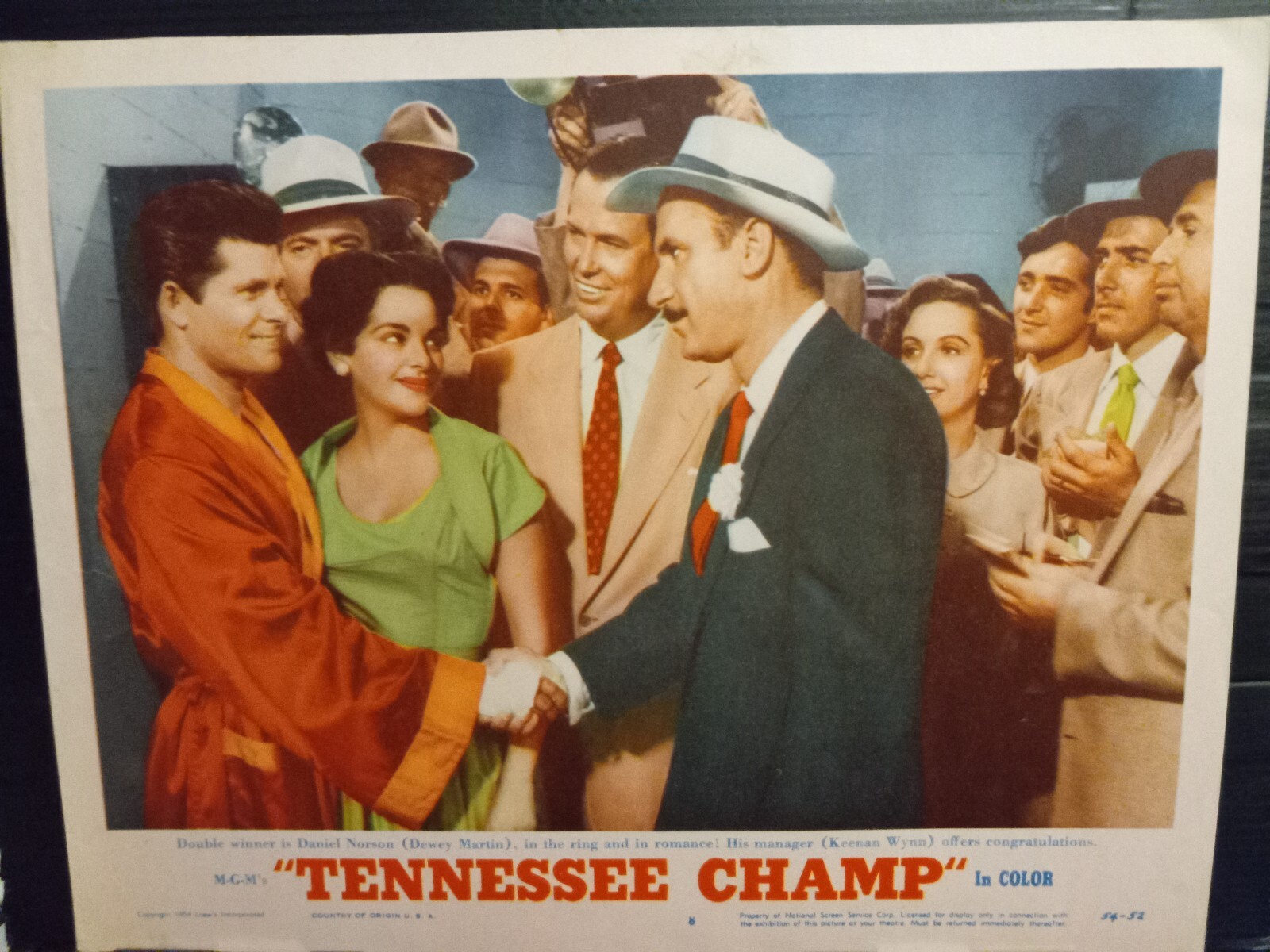 Lobby Card 1954 TENNESSEE CHAMP boxer Dewey Martin K Wynn Yvette Duguay ...