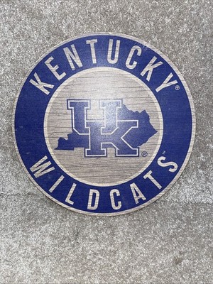Kentucky Wildcats 12 Inch Wood Sign Round State Design | eBay