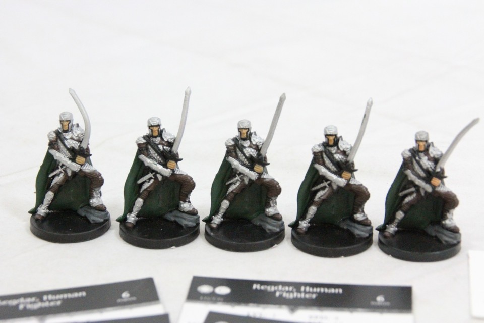 Dungeon and Dragons Regdar Human Fighter Figures & Cards 5 pc | eBay