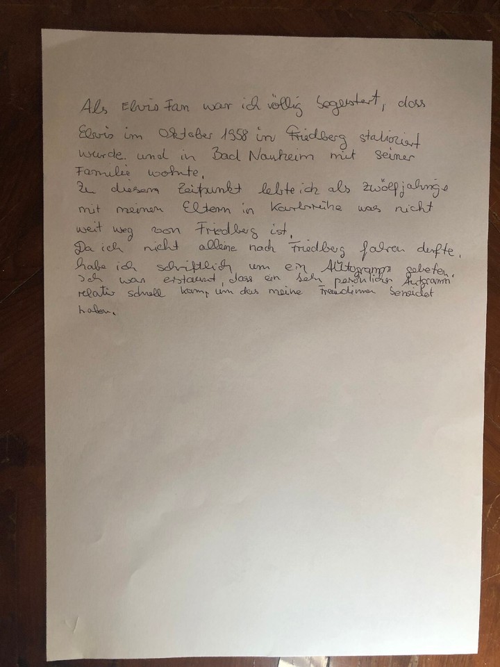 ORIGINAL Elvis Presley Hand Signed Autograph on photo card with ...