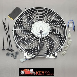 Car & Truck Fans & Kits CHROME 14 ELECTRIC COOLING FAN reversable ...