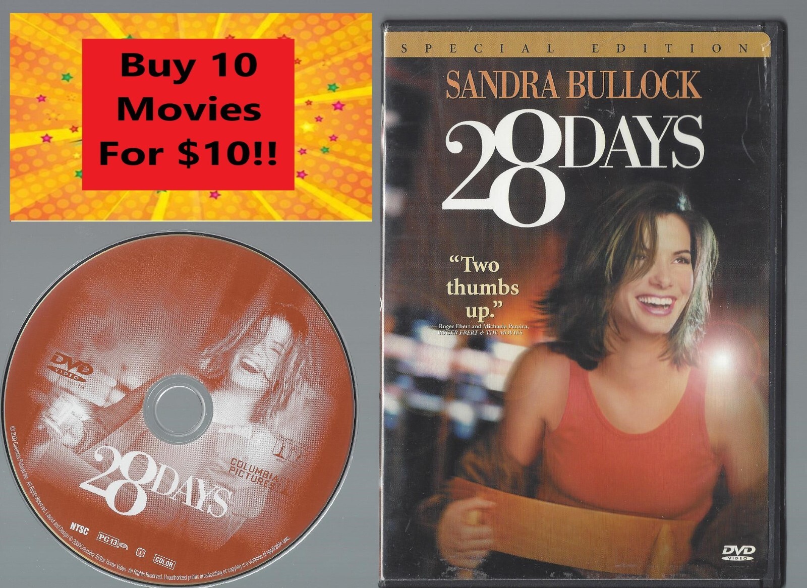 28 Days (DVD, 2000) SANDRA BULLOCK AA DRAMA ALCHOHOLISM DISC & COVER ...