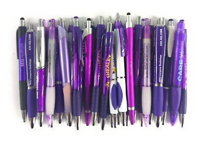 30ct Mixed Lot Misprint Retractable Click Pens: PURPLE/ VIOLET ...