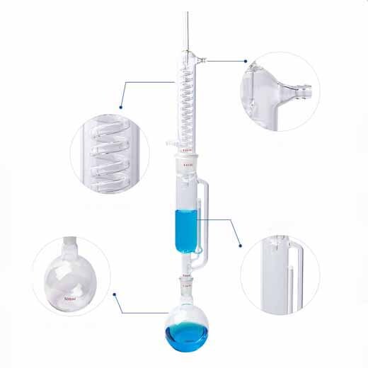Laboratory 60-1000ml extraction flask glassware Chemistry soxhlet ...