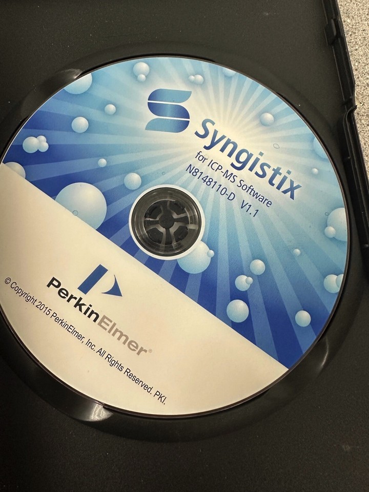 Syngistix Software for Perkin Elmer ICP-MS Version 1.1 | eBay