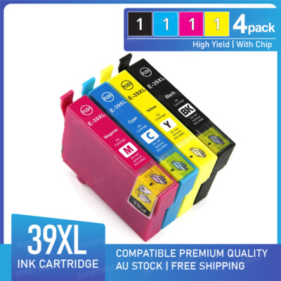 4x Non-OEM Ink Cartridges 39XL for Epson XP2105 XP4105 XP-2105 XP-4105 ...