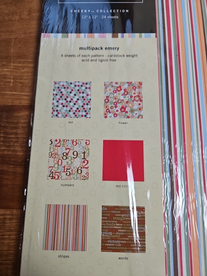 Embellishment paper cheeky colllection 12x12 Scrapbook cardstock stack ...