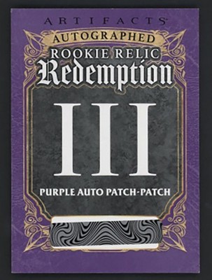 2025-26 UD Artifacts Rookie Relic Redemption III Purple Auto Patch ...