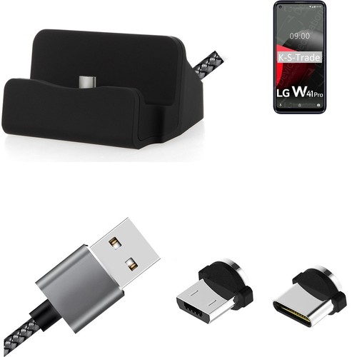 Station de recharge magnétique pour LG Electronics W41 Pro + USB-Typ C ...
